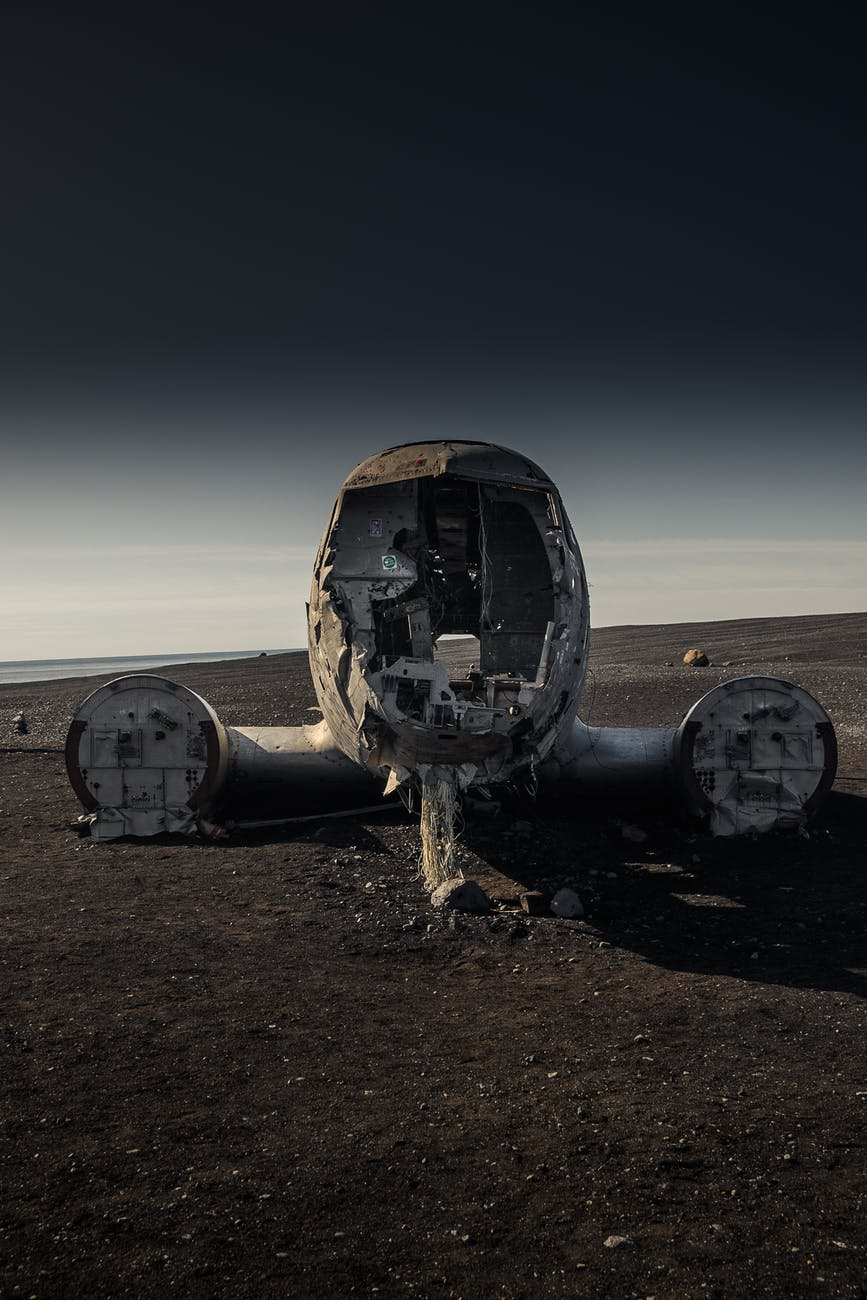 photo of destroyed aircraft on desert – TCPAWorld