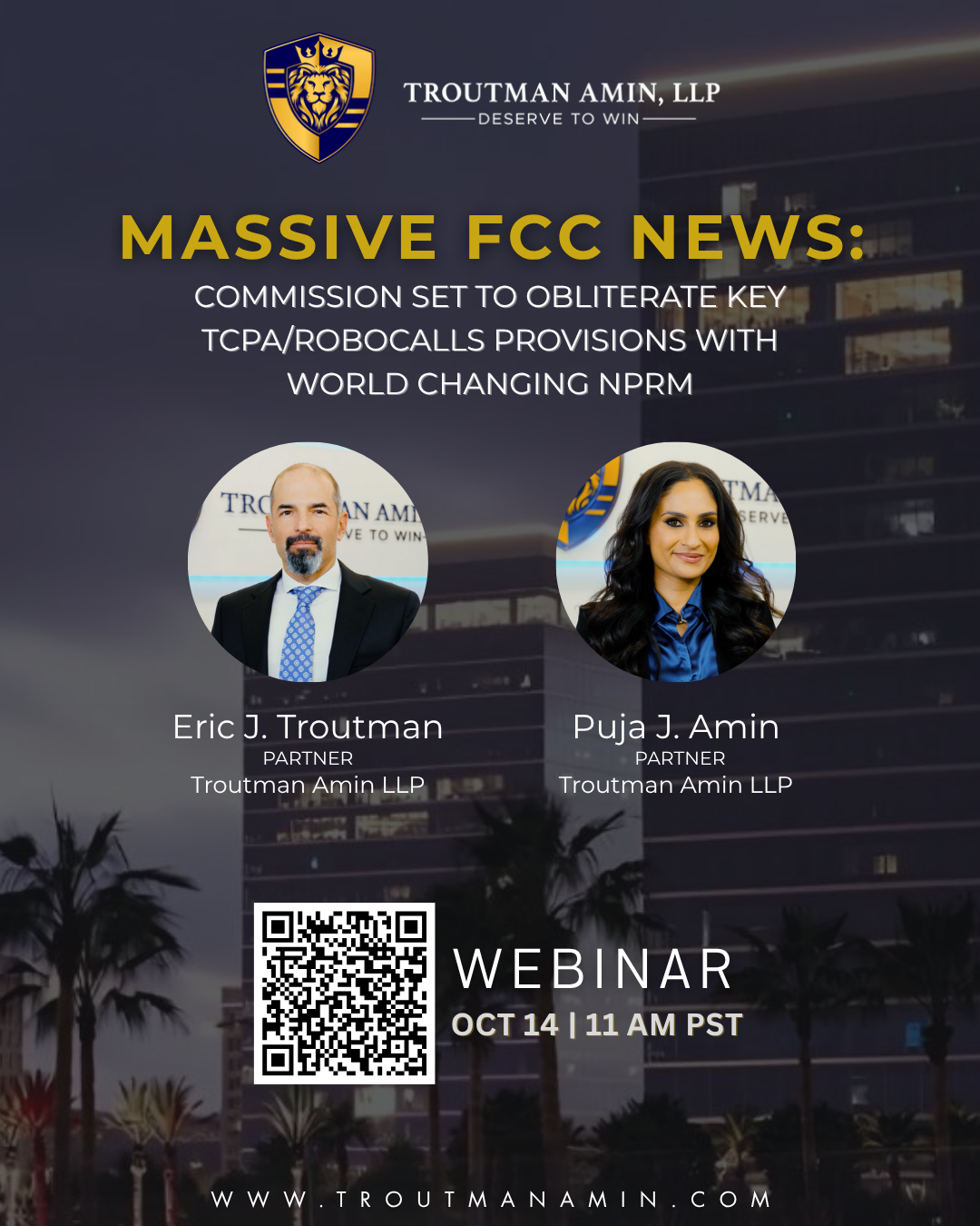 CRITICAL FREE WEBINAR ANNOUNCED: Join Troutman Amin, LLP Partners Puja ...
